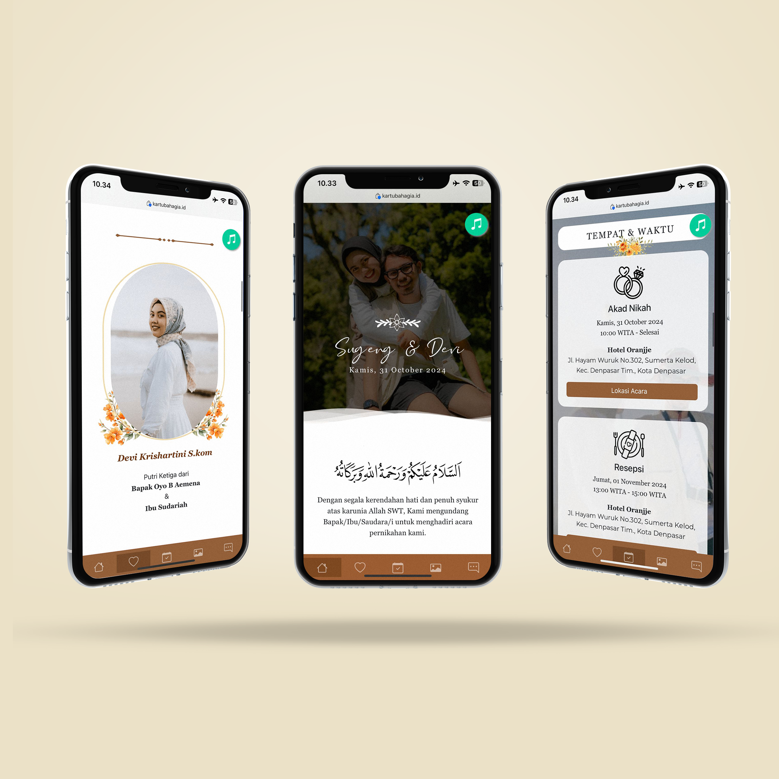 Tema Undangan Pernikahan Digital - KartuBahagia.id